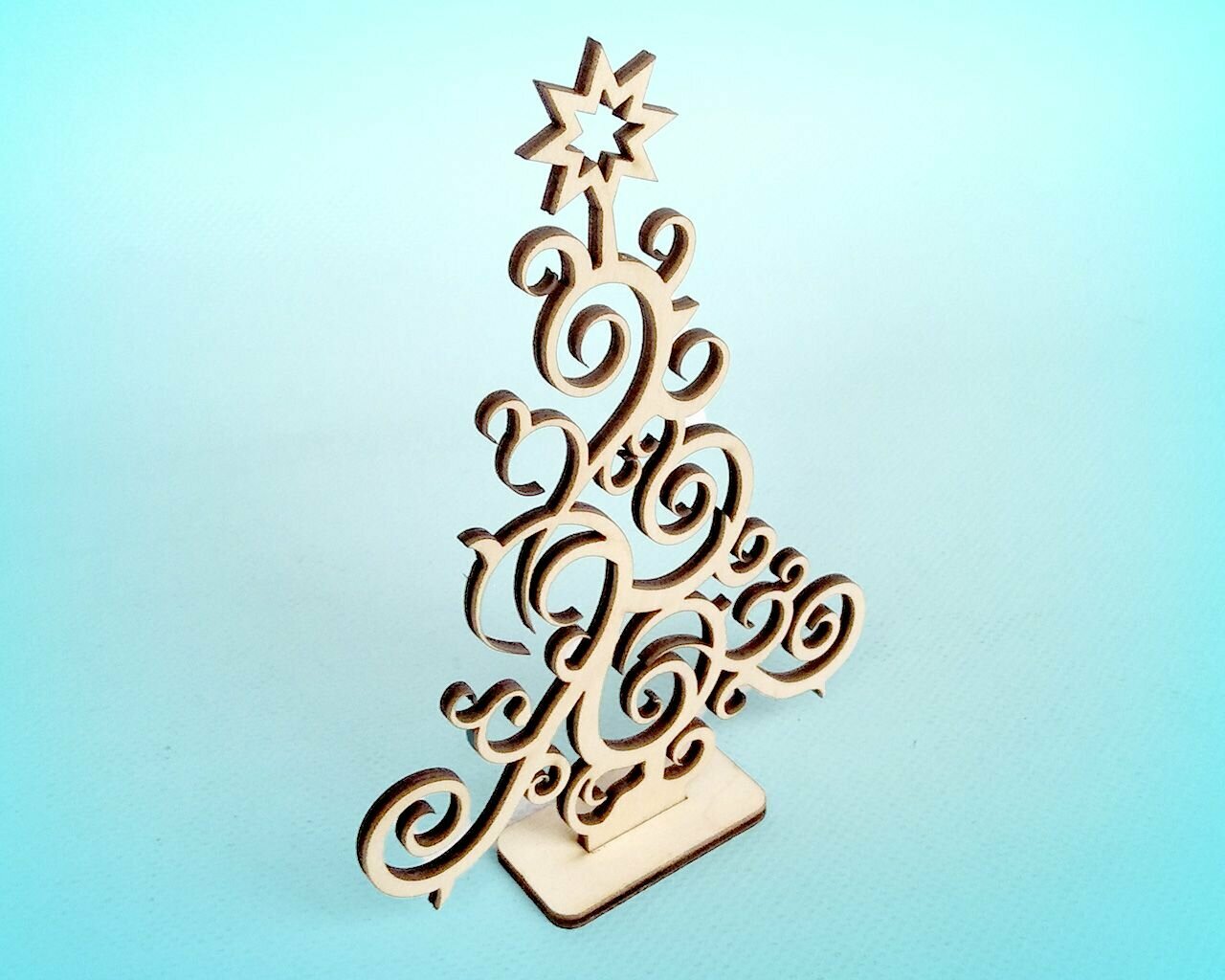 Ёлочка для декора - 4шт - 17х12см