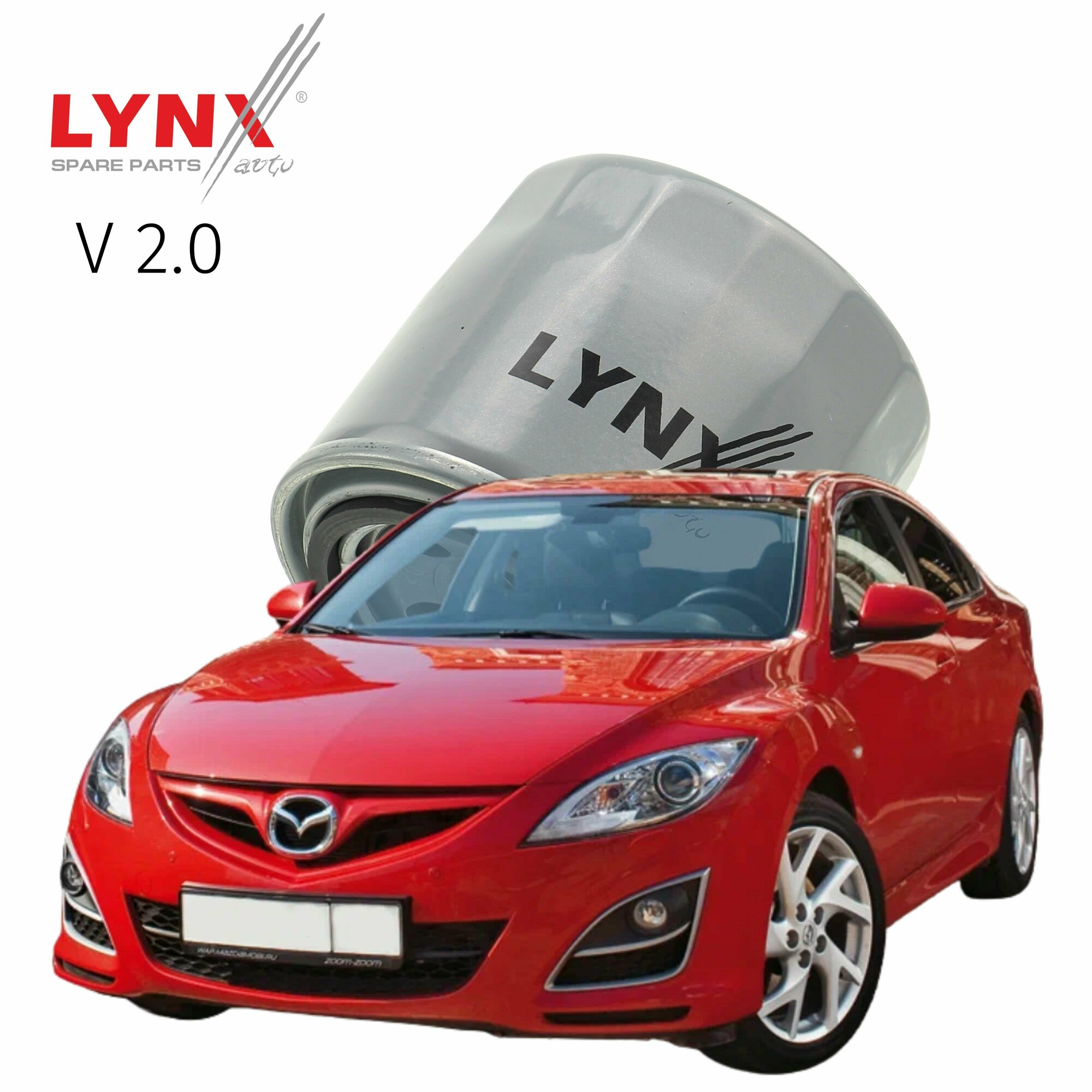 Фильтр масляный Mazda Atenza (2) / Мазда Атенза 2007 2008 2009 2010 2011 2012 V2.0 RF7J / 1шт LYNXauto