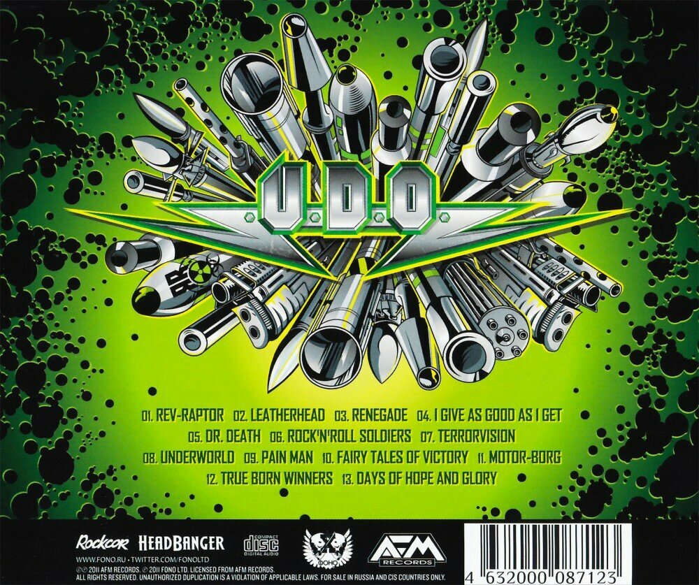 U.D.O. Rev-Raptor (CD) (СД диск, CD Box, Россия, Fono LTD, Рок и Альтернатива) — фото 1