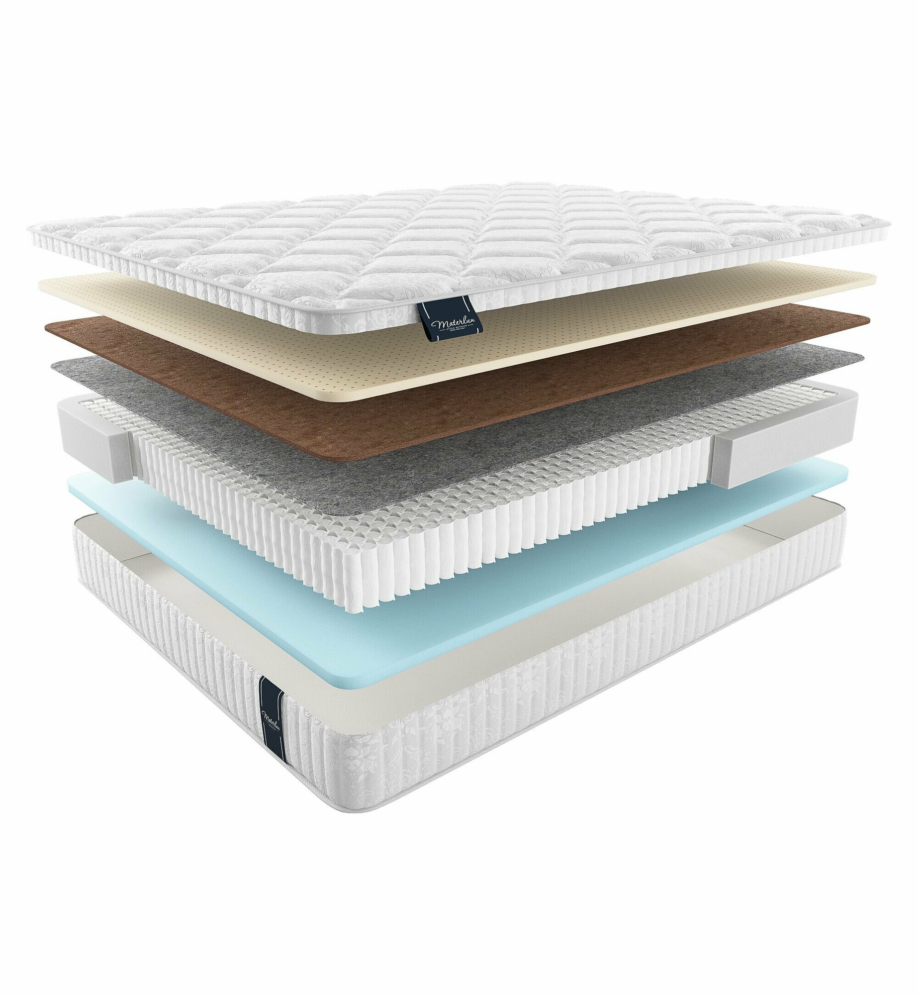 Матрас Materlux Odra Multi 90х210 серии Standart высота 20 см анатомический средней жесткости кокосовый латексный