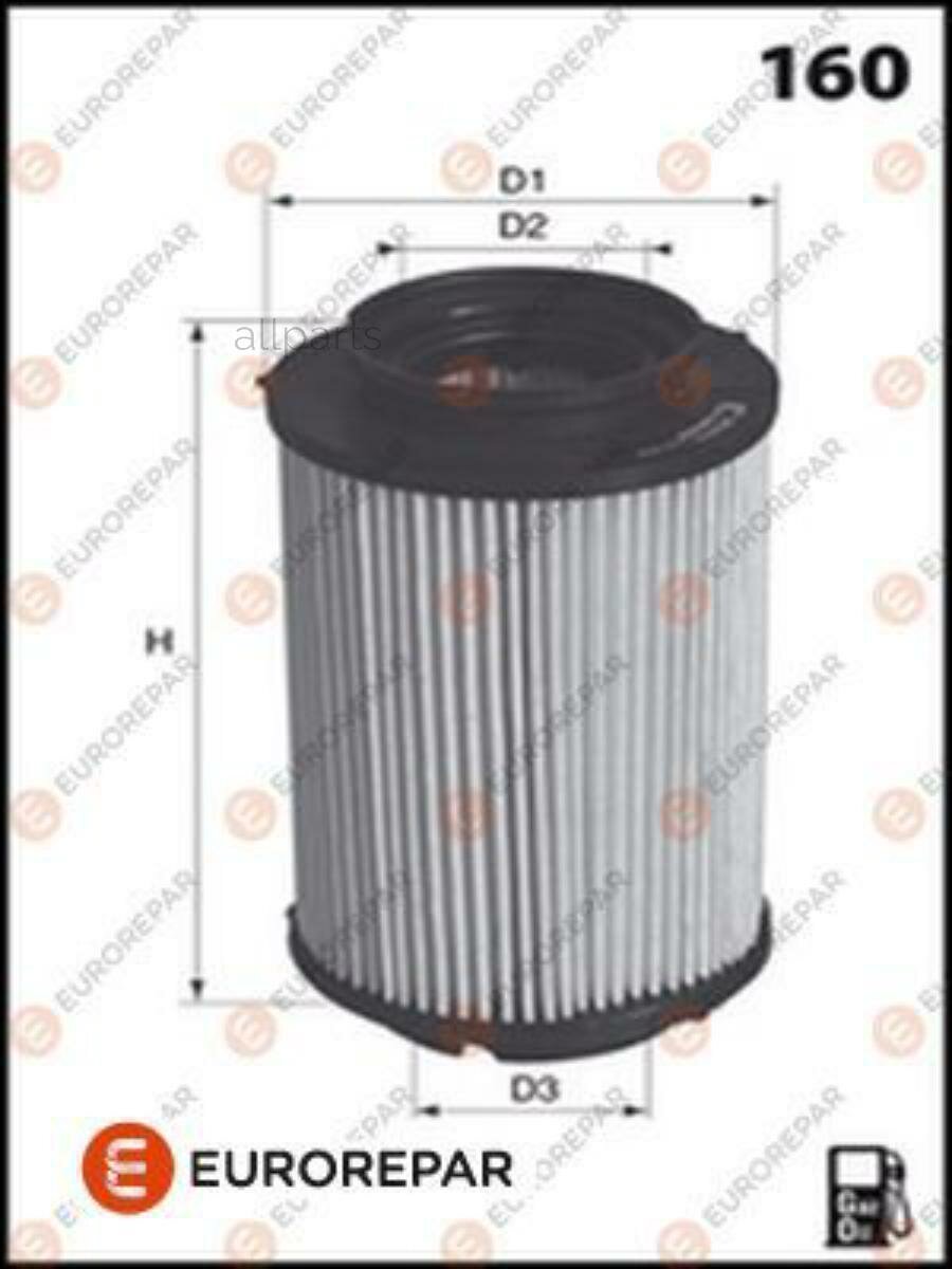 EUROREPAR E148140 Фильтр топливный VW Touran 2003- VW Caddy 2004- VW Jetta 2005-