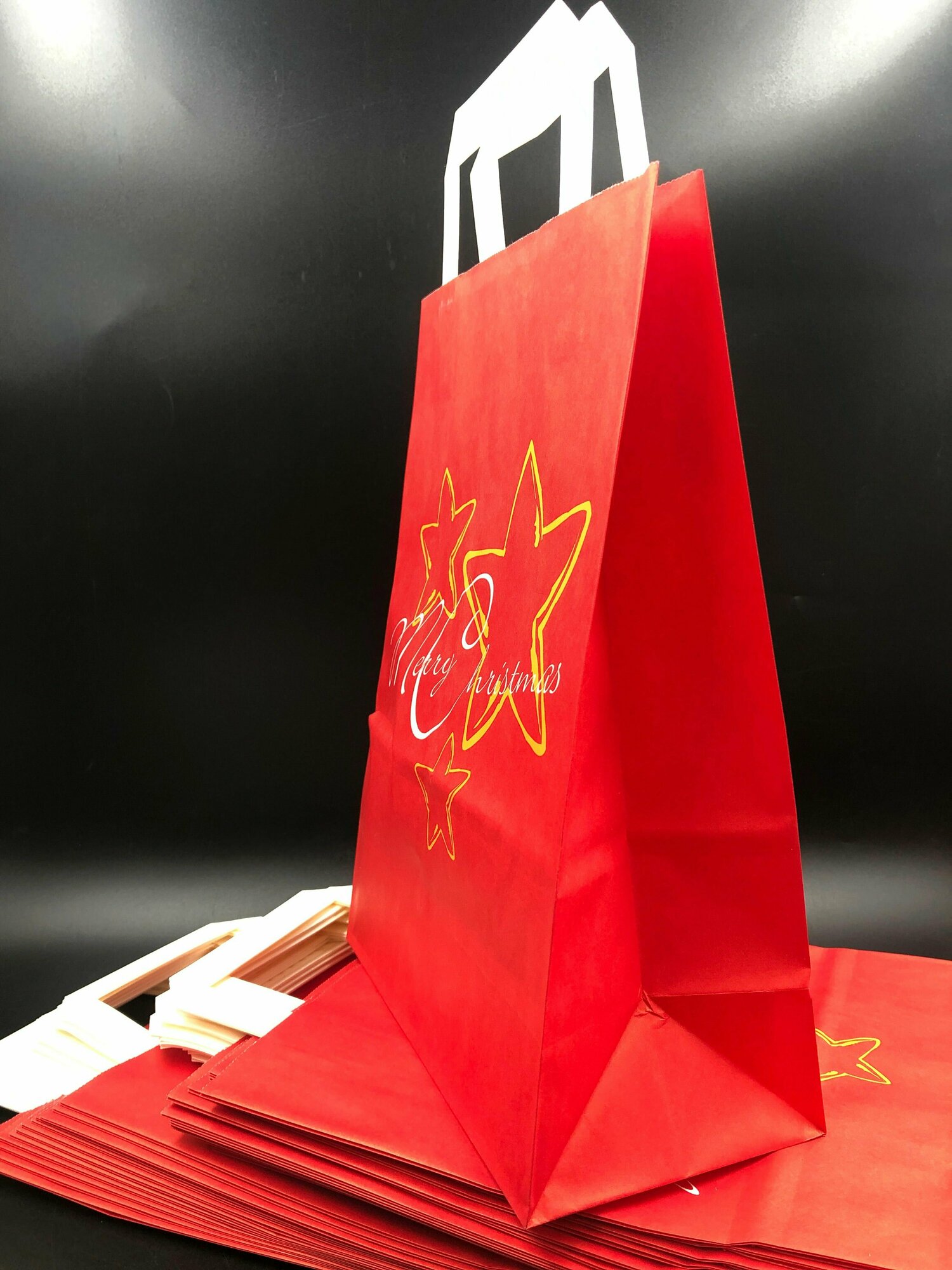 25 шт. Пакет новогодний 200х280х100мм Topcraft Звезда красная, арт.110