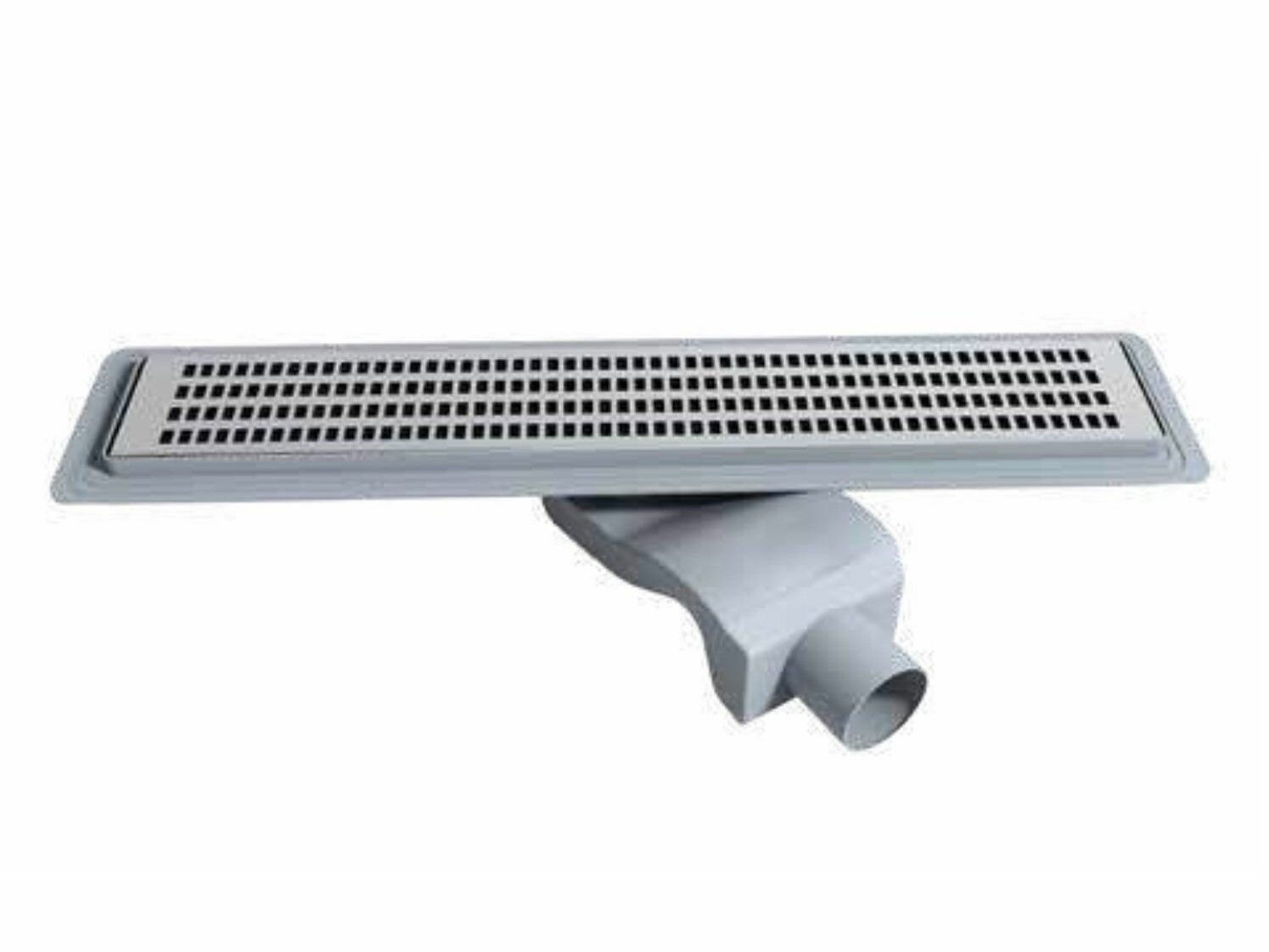 Душевой лоток Millennium TLPK5005 50 см (решётка CUBE), с сухим и гидрозатвором, корпус пластик