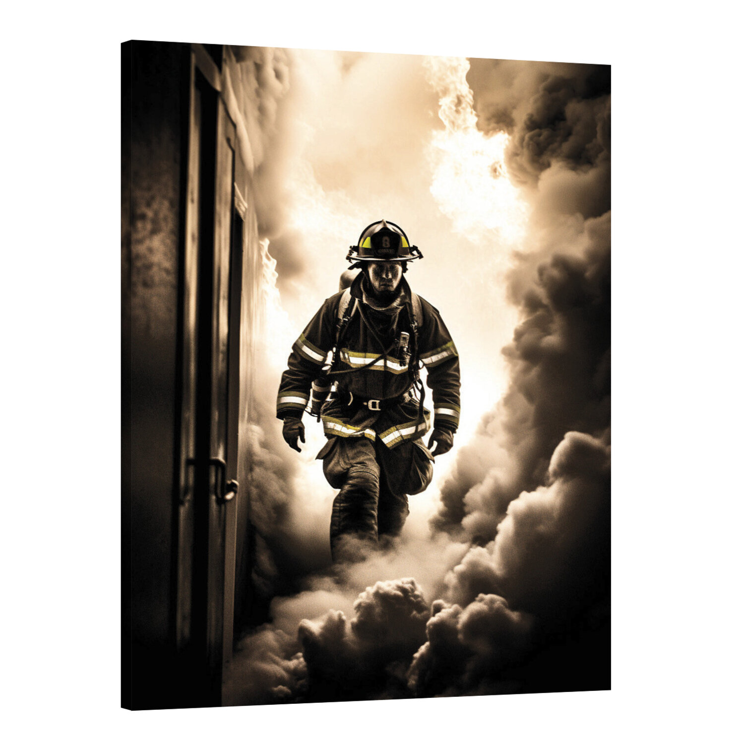 Интерьерная картина 50х70 "Пожарный"