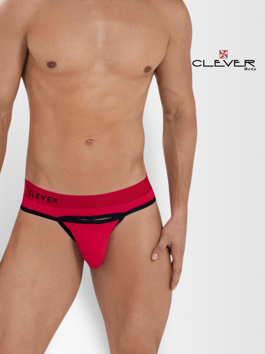 Мужские трусы стринги красные Clever Moda CELESTIAL THONG 114705 L (48)