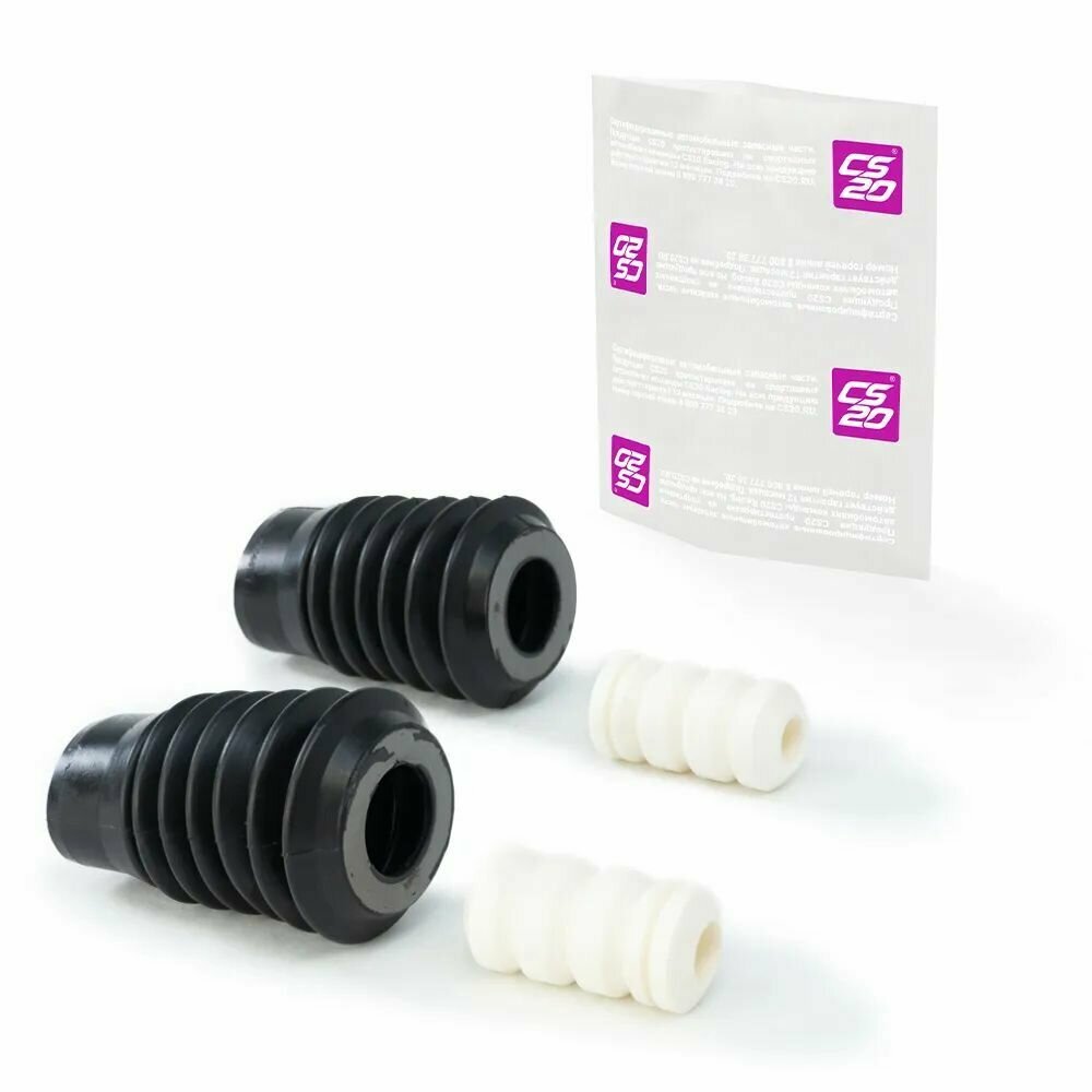 Отбойники (буферы) передней стойки с пыльниками для ВАЗ 2110-2112, 2170 Приора, 2190 Гранта, LADA Priora, Granta комплект 2 шт. пенополиуретан серии PROFI арт 09674