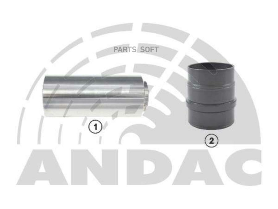 81010187 ANDAC Р/к суппорта [направляющая, втулка резиновая]