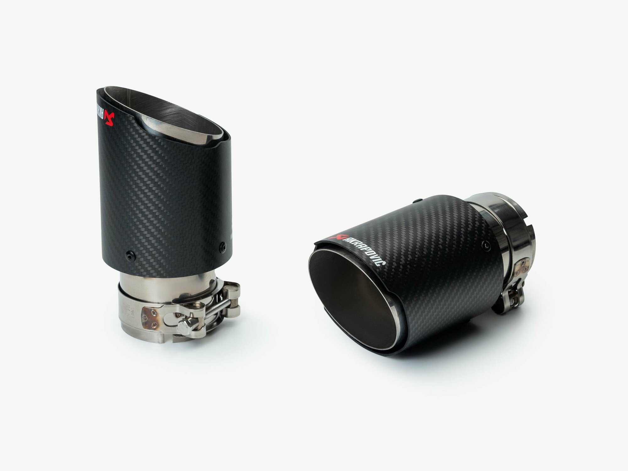 Карбоновые насадки на глушитель Akrapovic Style 51/90 Матовые для выхлопной системы автомобиля
