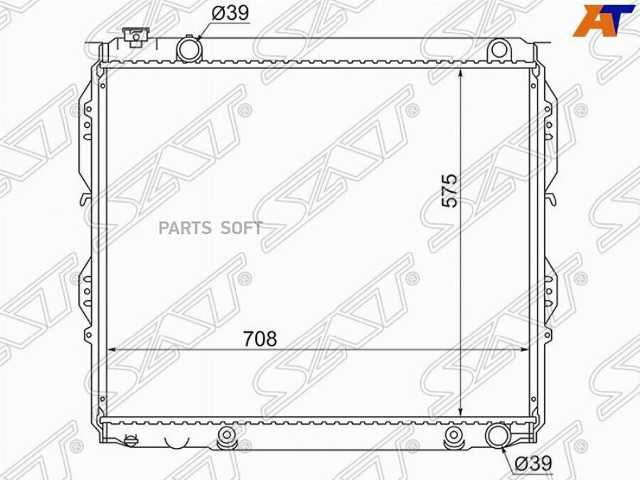 Радиатор Toyota Sequoia 00-07 / Tundra 99-07 SAT TY0009-UCK35 | цена за 1 шт
