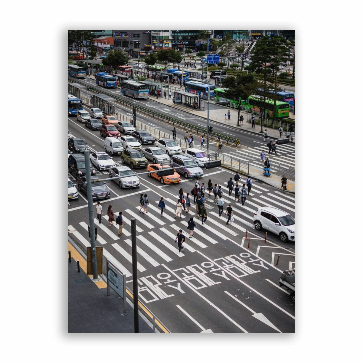 Постер, плакат на бумаге / Улицы Южной Кореи / Размер 30 x 40 см