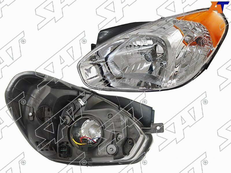 Фара Hyundai Accent 06-11 (Слева / Галоген / Ручная регулировка)