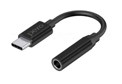 Переходник PERO AD09 Type-C - Jack 3.5мм Black (Черный)
