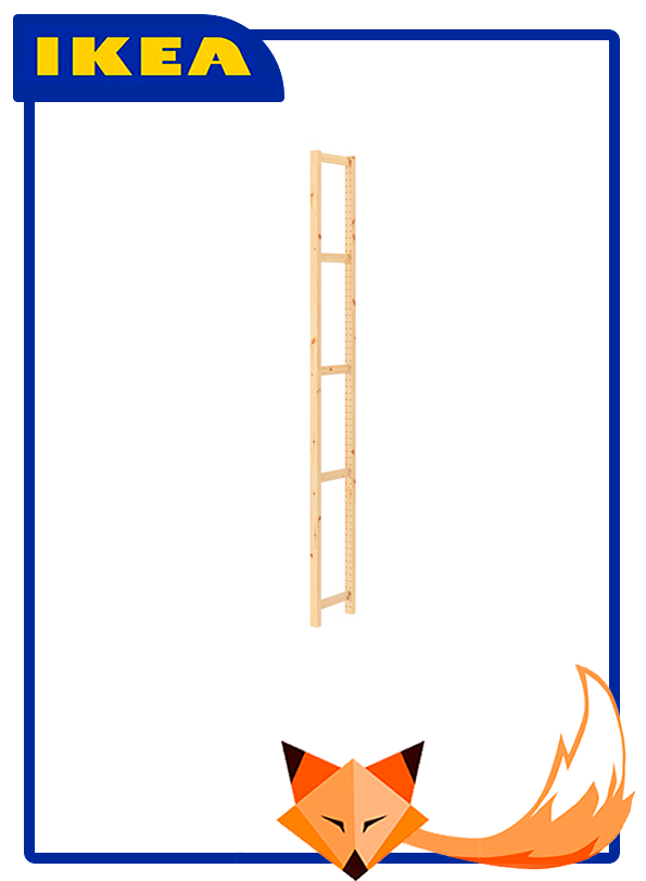 Стойка боковая IKEA Ivar 30x226 см, массив сосны, без покрытия