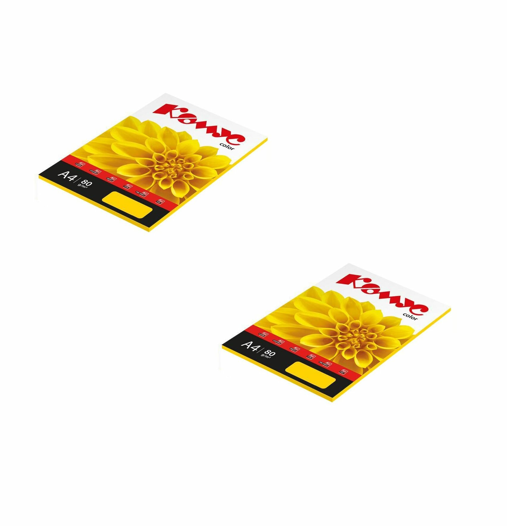 Комус Бумага цветная, Сolor, мандарин интенсив, 80 г, А4, 50 л, 2 уп