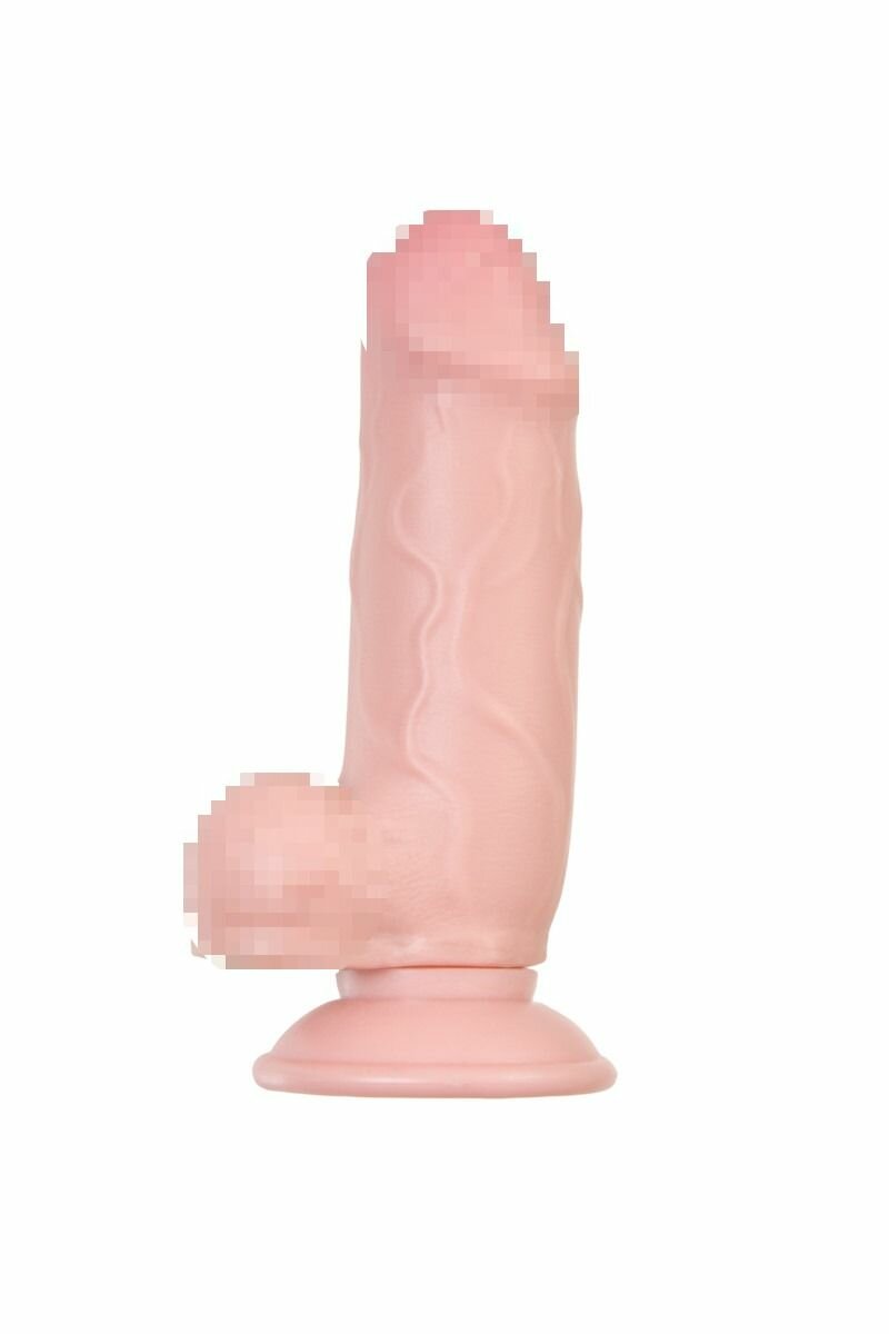 Фаллоимитатор реалистичный, TPE, телесный, 17,5 см