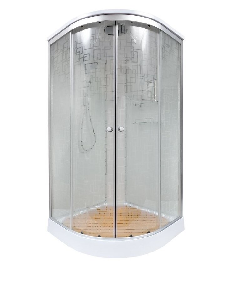 Душевая кабина Deto Em EM1580 эл 80 x 80 см, с крышей, с электрикой EM1580EL