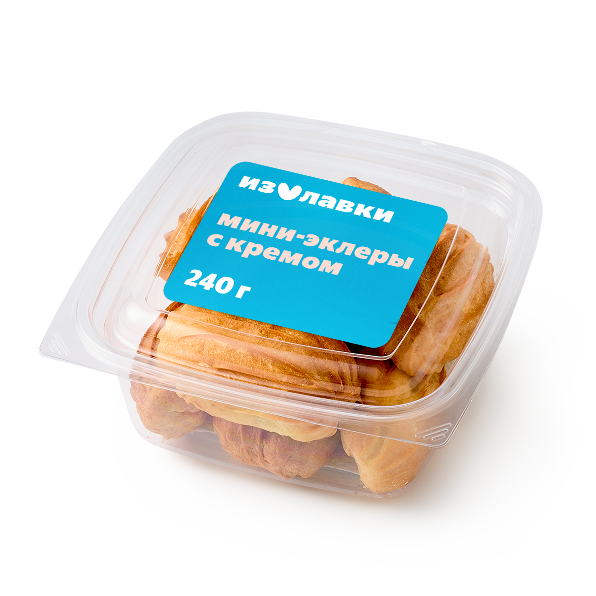 Мини эклеры «Из Лавки», с кремовой начинкой, замороженные, 240 грамм