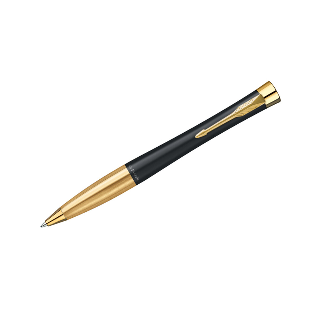 Ручка шариковая Parker "Urban Twist Black GT" синяя, 1,0мм, поворот, подарочная упаковка