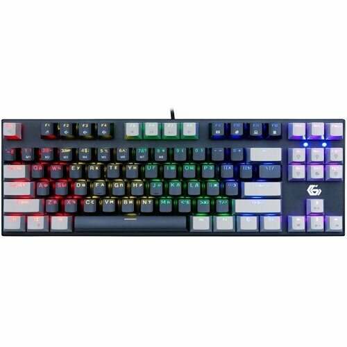 Клавиатура игровая Gembird KB-G600-1 87кл. механическая Jixian Red металлическая коричневый свитч - чёрный 1.8м