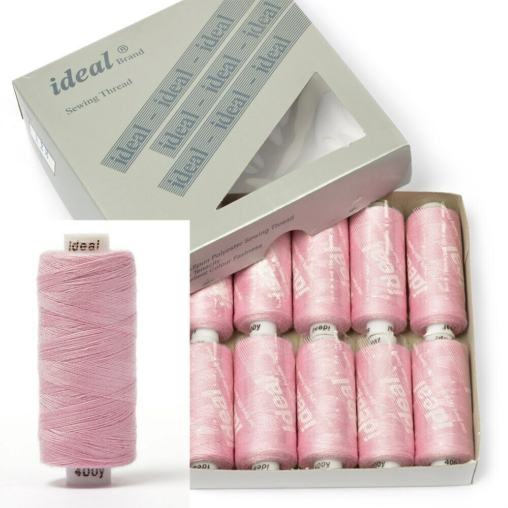 Нитки для шитья IDEAL (нитки швейные) 40/2 цв.113 св. розовый (10 шт)