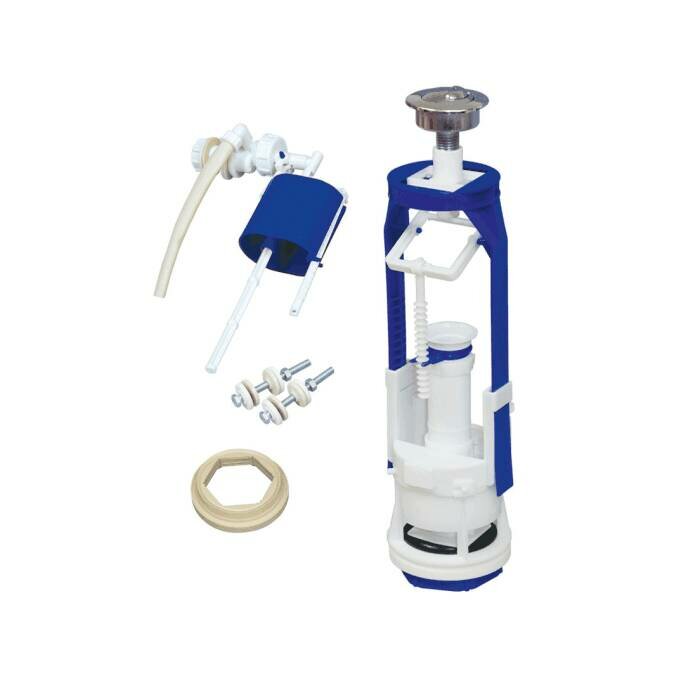 Арматура для бачка сливная/наливная 1/2" боковое подключение кнопка металл старт-стоп универсал РБМ АС-16.3М