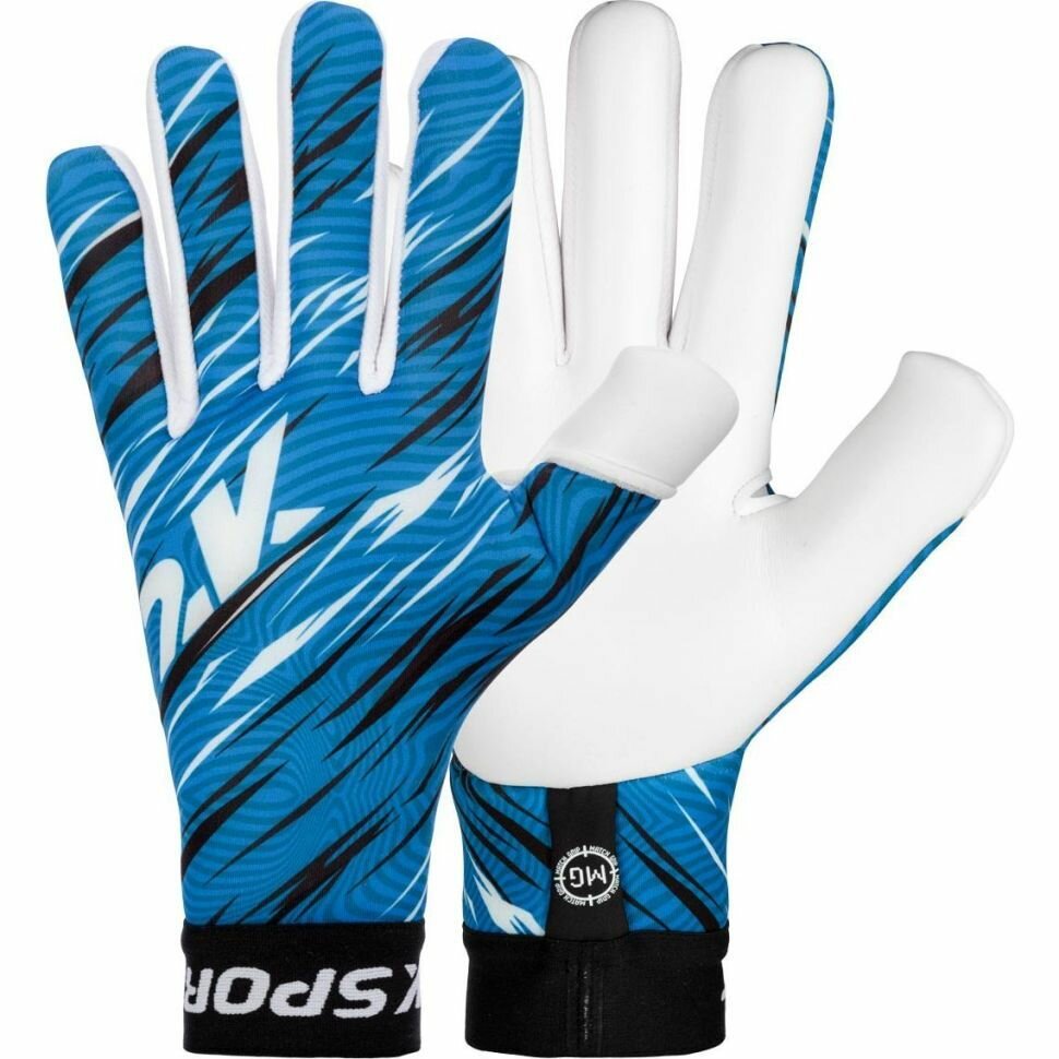 Перчатки вратарские 2K Sport Salamander SKIN FIT (9, синий/белый)