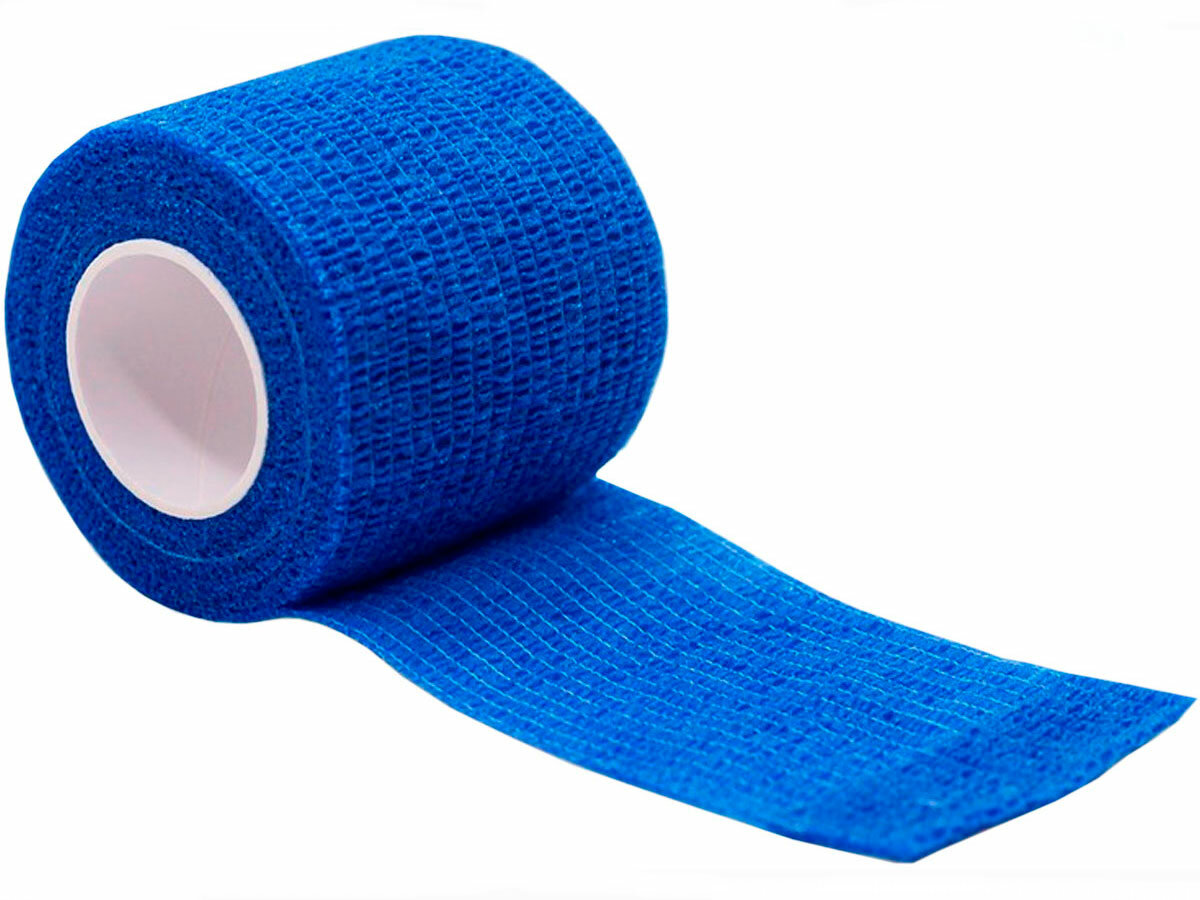 Бинт самофиксирующийся для животных с горькой пропиткой VitaVet синий 5 см х 4,5 м NEW