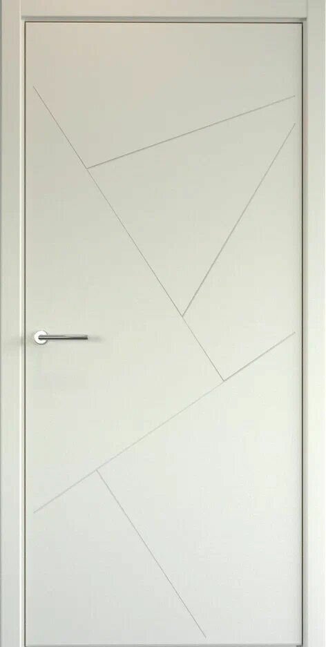 Двери Эмаль Геометрия 2 Латте 800x2000 в комплекте коробка 2,5шт и наличник 5шт