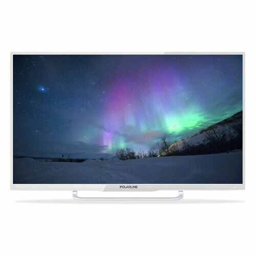 Телевизор 32" POLARLINE 32PL53TC HD, LED, 60 Гц, DVB-T2/C/S2, белый, Смарт ТВ (1ГБ/16ГБ), HDMI x3, USB x2, VESA 200x100