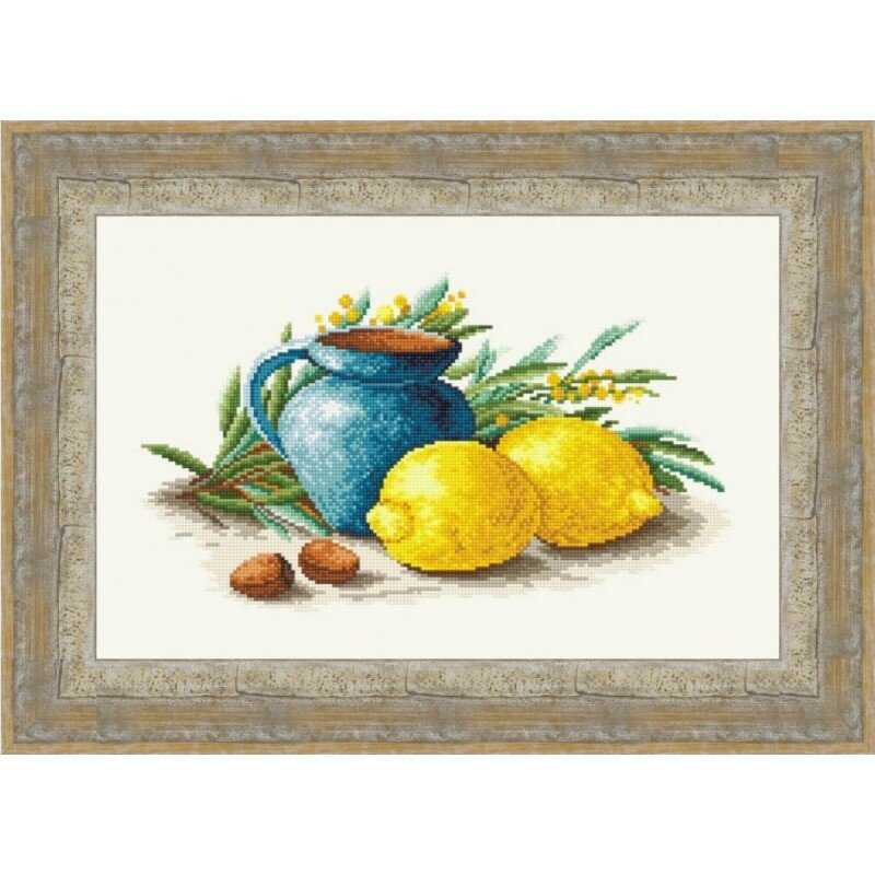 Набор для вышивания Сделано с любовью #Н-020 Лимоны, Счетный крест, 35 х 25 см