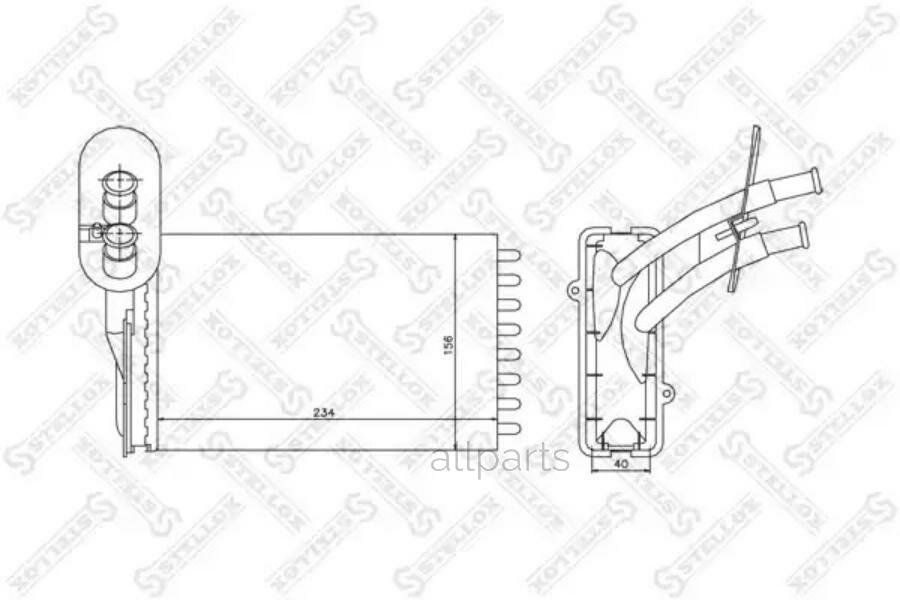STELLOX 1035116SX Радиатор отопителя VW GOLF/PASSAT/POLO/SCIROCCO, SEAT IBIZA 83>