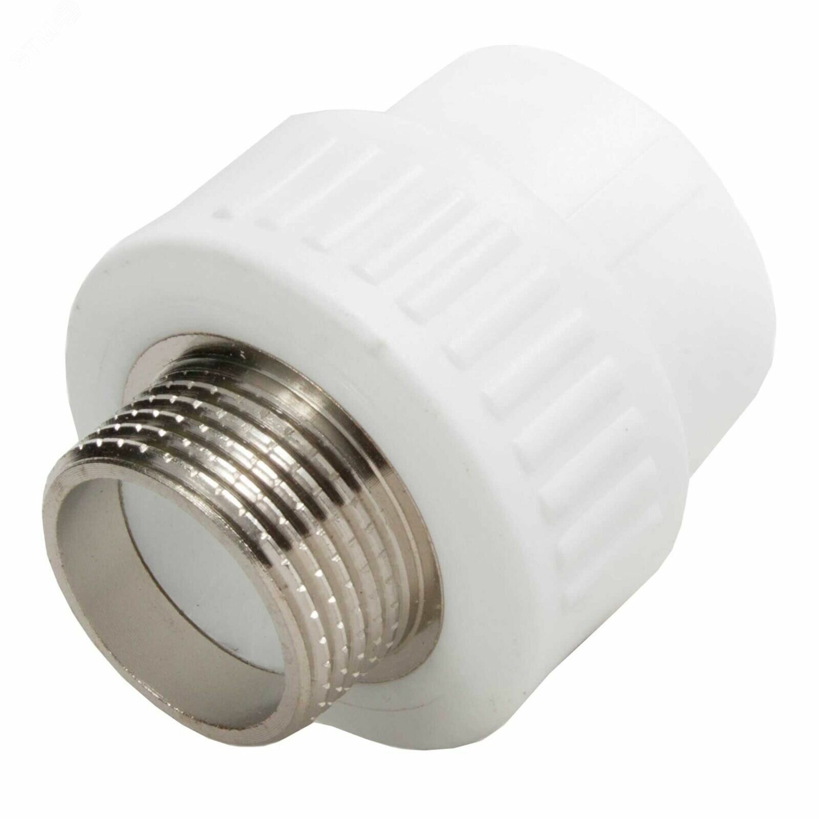 Муфта Millennium, 25х1/2"с нар/рез. , белая, для полипропиленовых труб, 2 шт