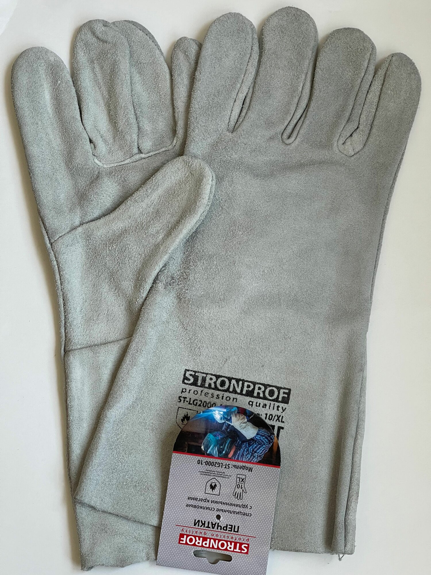 Краги спилковые Stronprof, без подкладки, ( размер 10/ХL ) Модель: ST-LG2000-10