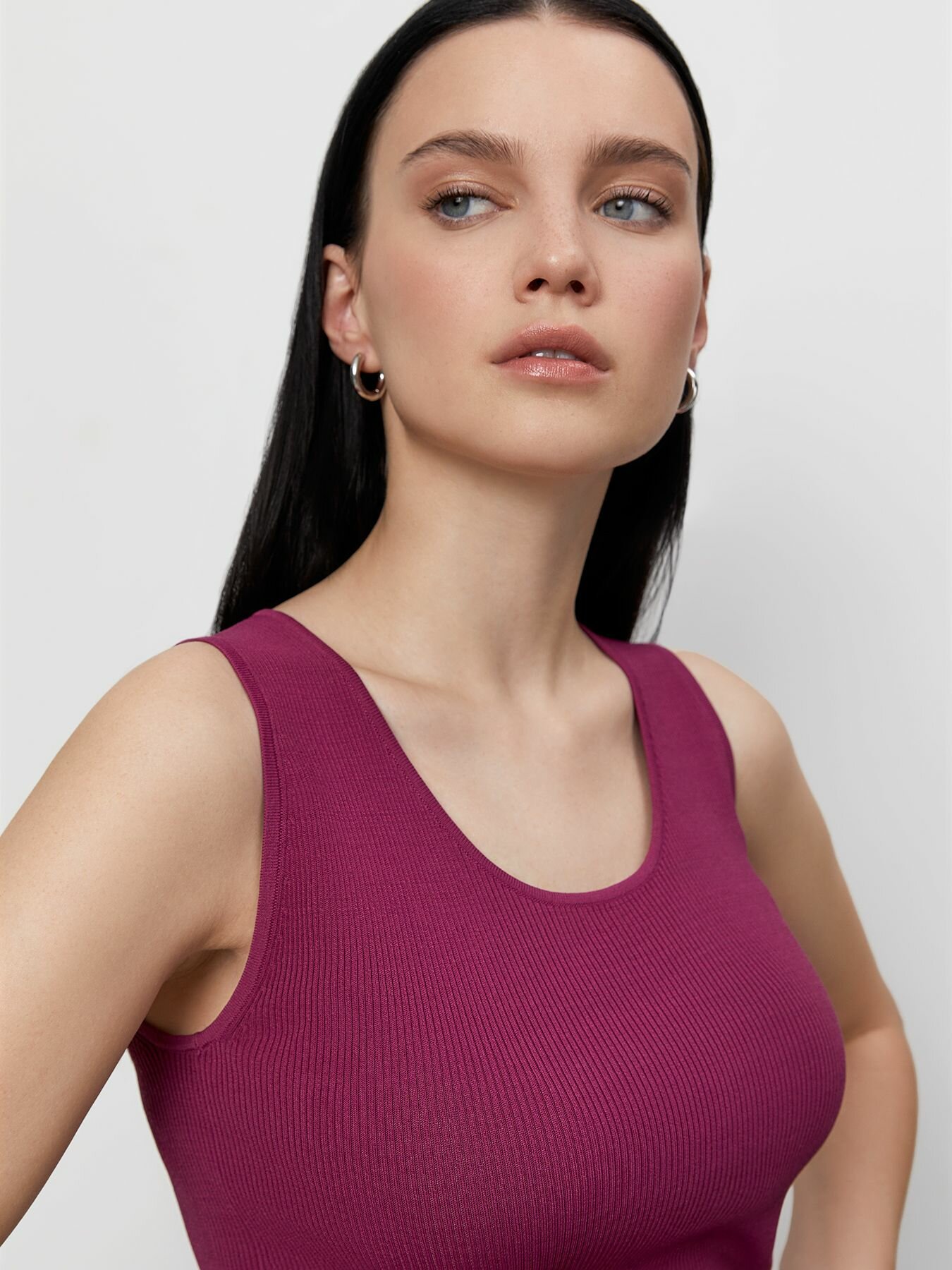 Топ JUST CLOTHES Весна-лето 2025, размер 42, малиновый — фото 1