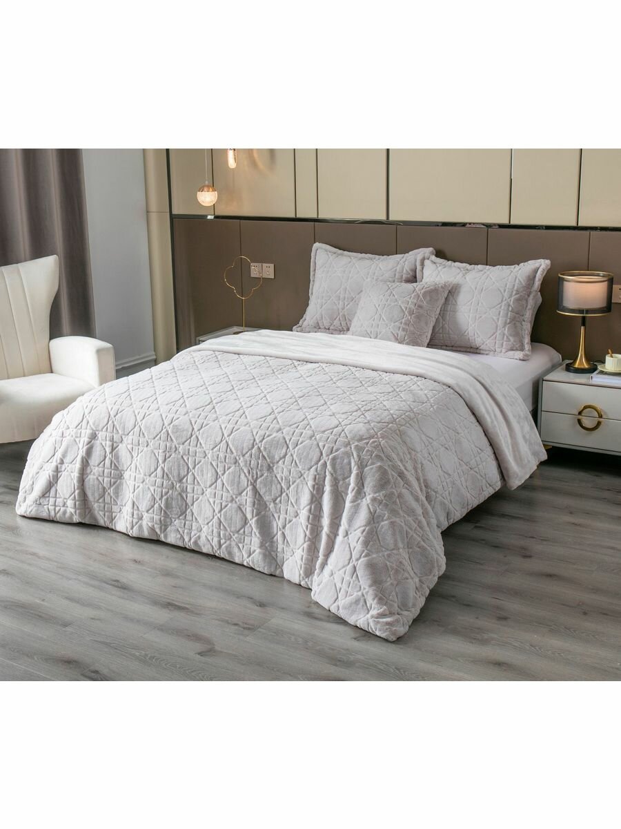 Покрывало-плед Казанова 220x240 Шиншила премиум