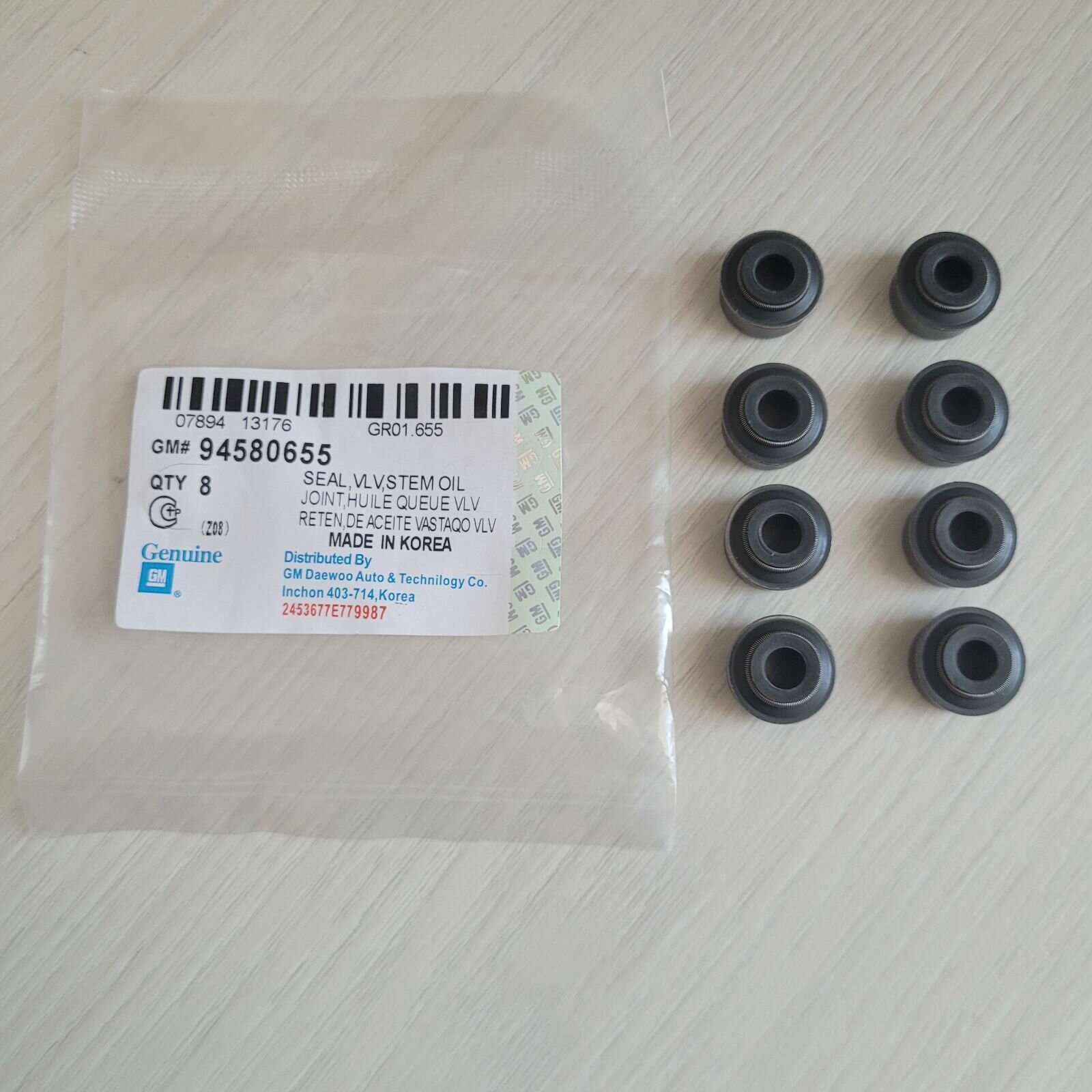 Оригинальный комплект маслосъемных колпачков 8 шт CHEVROLET Lanos (97-09), DAEWOO Nexia (94-16) Шевроле Ланос, Нексия (Смотри описания)