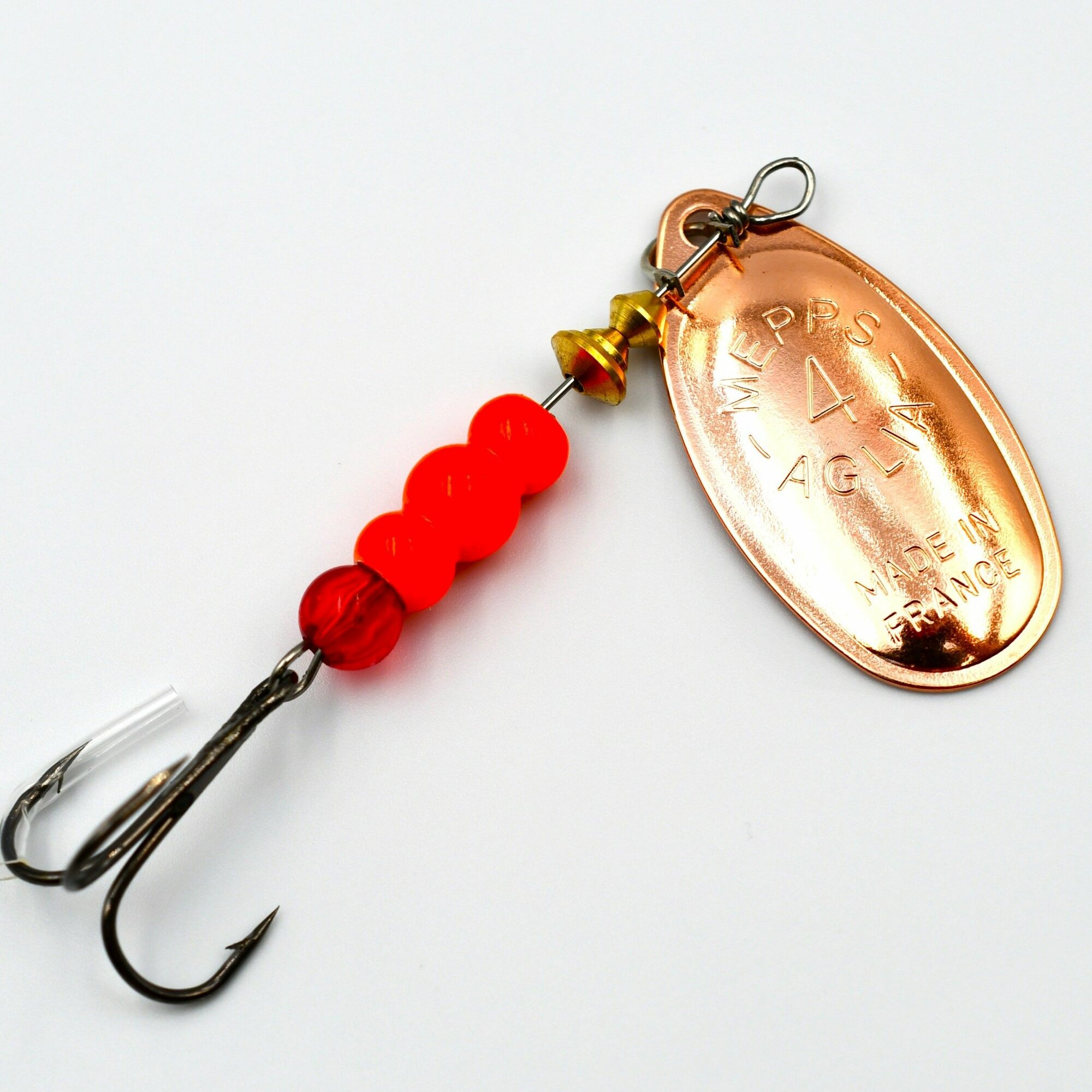 Набор из 5 блесен Мепс аглия 4 (Mepps Aglia 4) медь для рыбалки на хищника