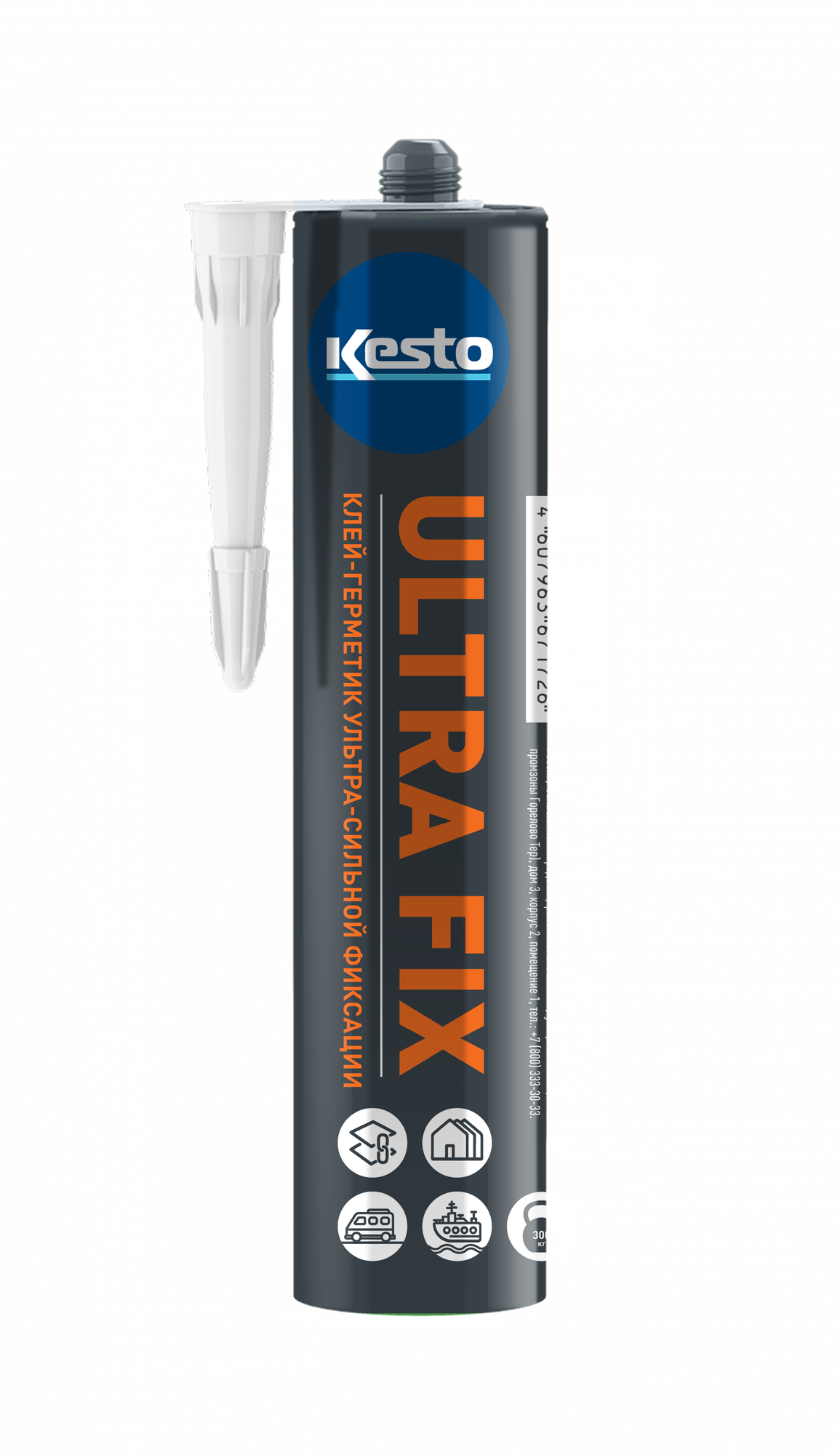Клей герметик Kesto Ultra Fix, 310 мл, белый