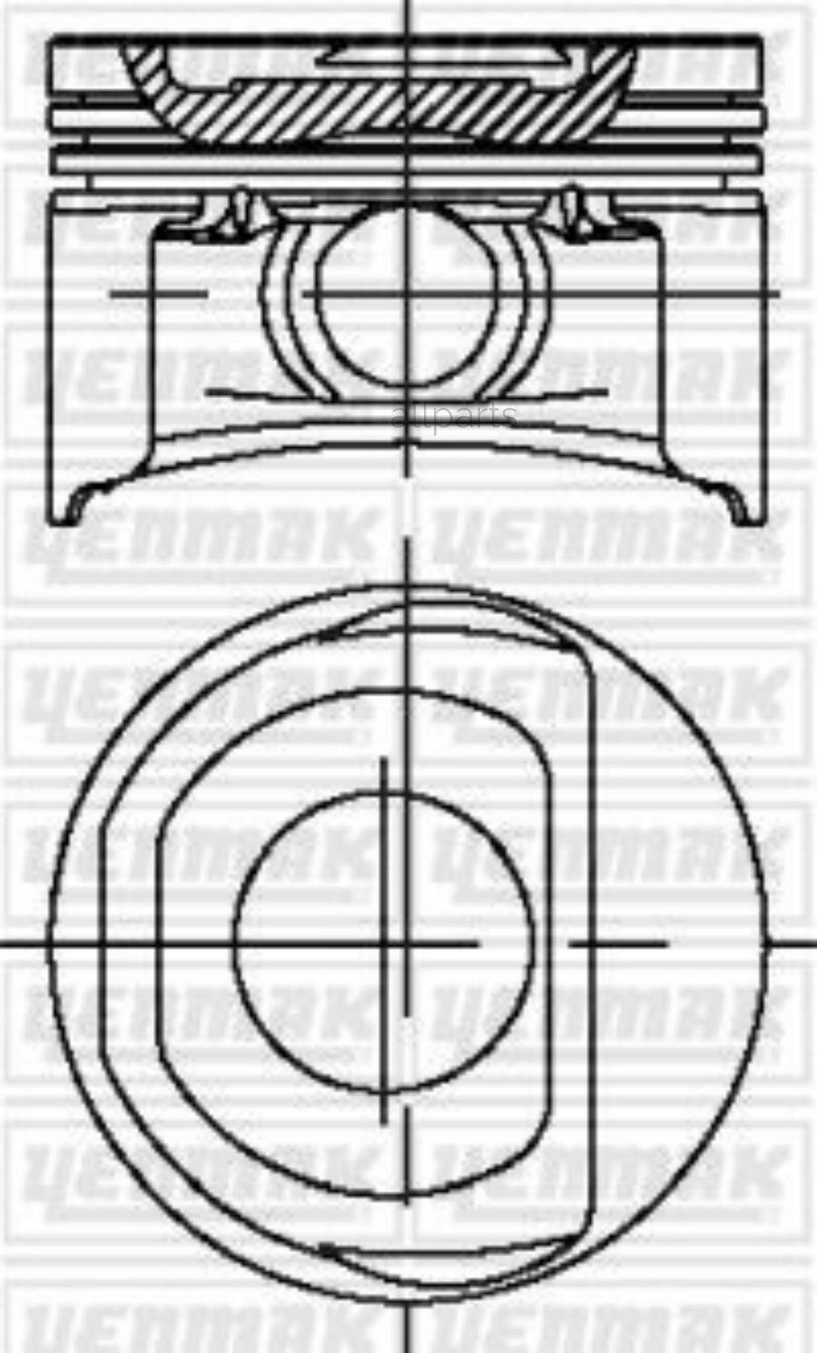 YENMAK 31-04266-000 Поршень ДВС с кольцами Fiat Doblo/Idea 1.4 8V =72 1x1.2x2 std 03>