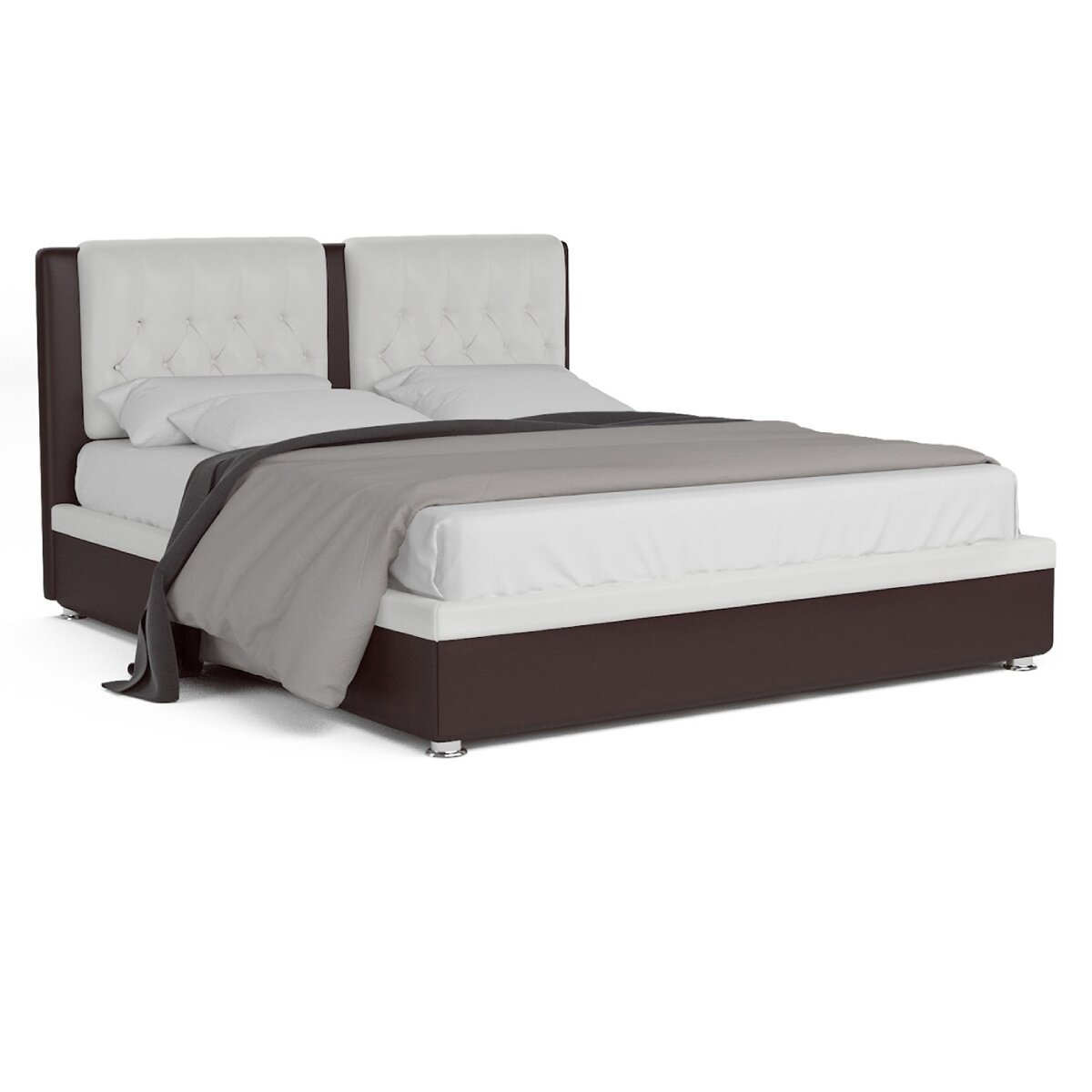 Кровать Сток Диванов Белла Chocolate коричневый 152 см с подъёмным механизмом