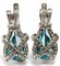 Серьги Эстерелла, серебро, 925 проба, родирование, фианит, длина 2 см