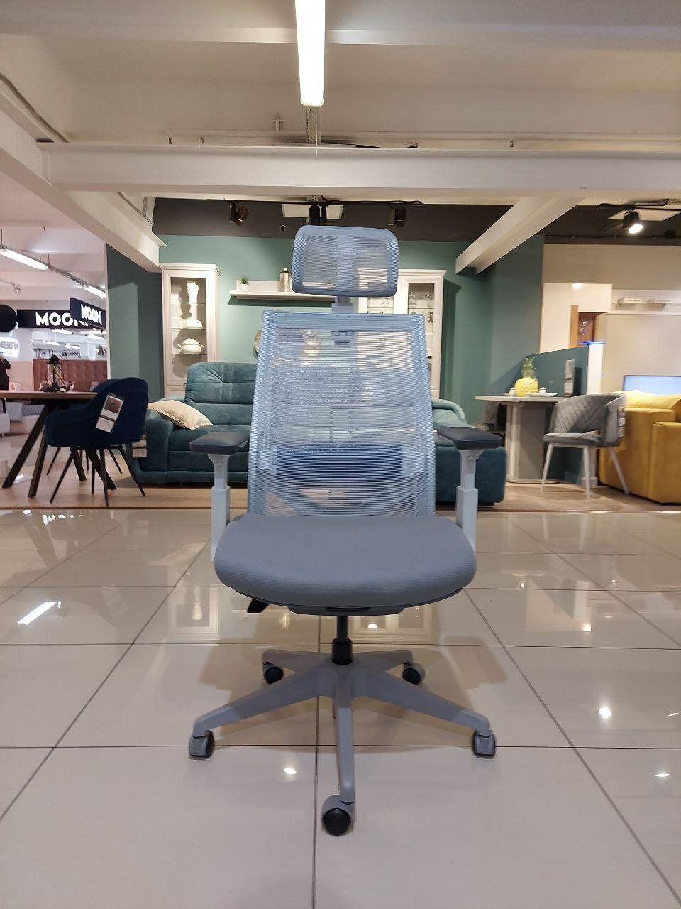 Офисное кресло Healthy Chair M3, сетка/текстиль, 4D-подлокотники, цвет серый, из шоурума