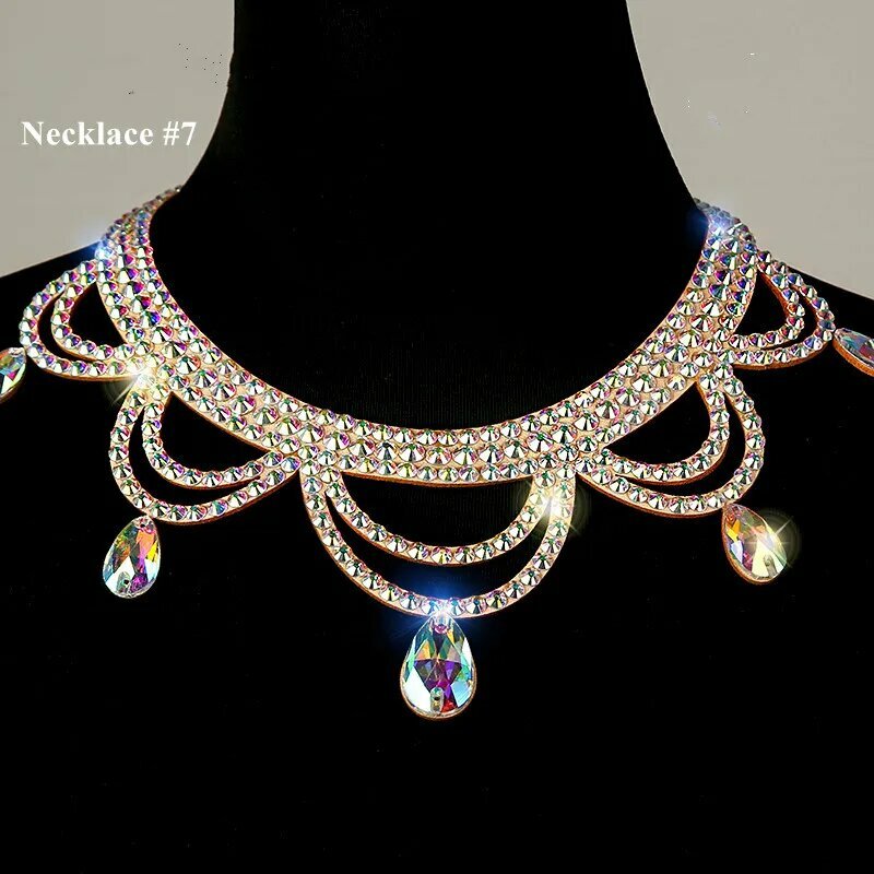 Колье Necklace 7, сверкающее, для танца живота