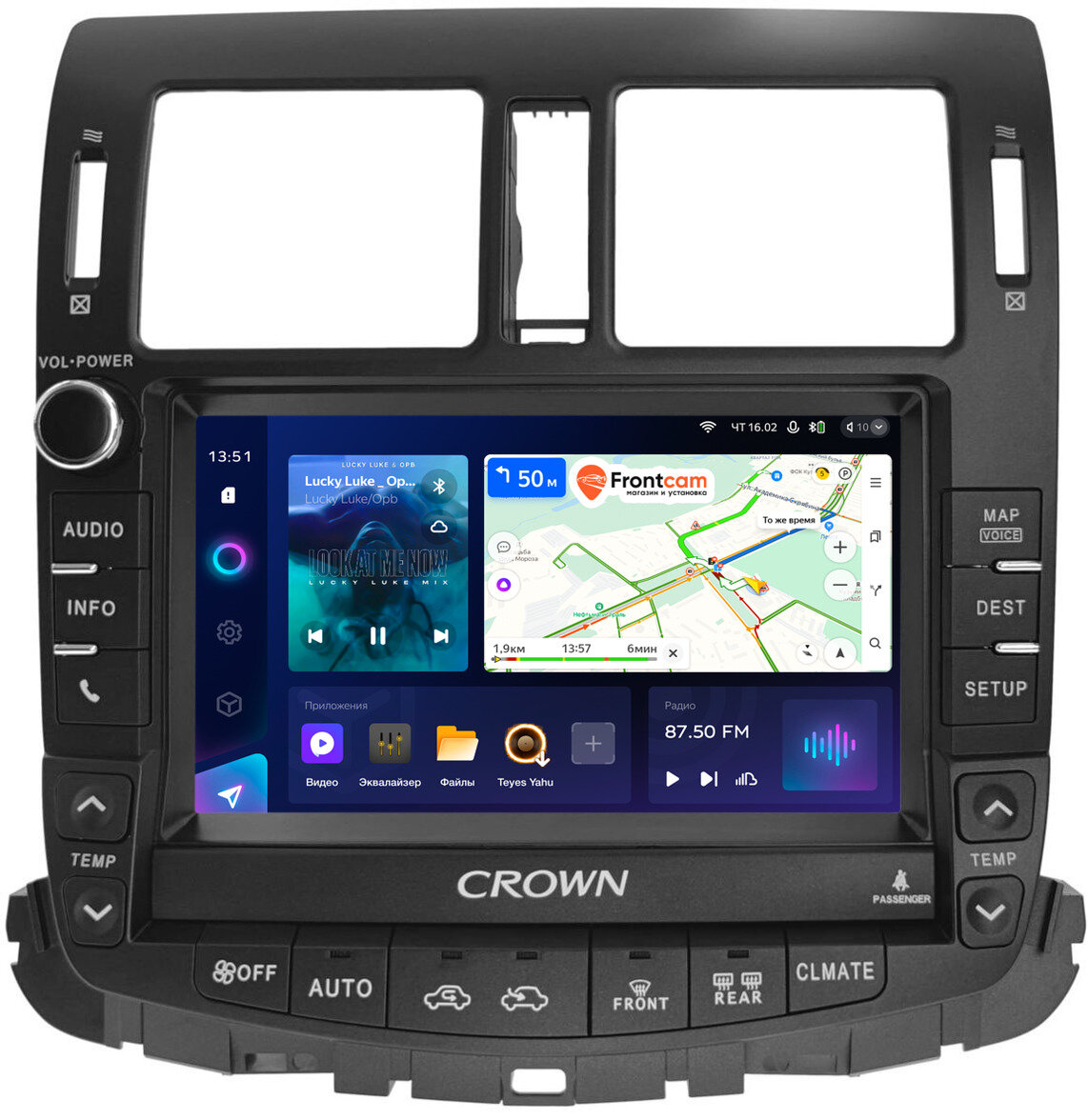 Штатная магнитола Toyota Crown (S200) 2008-2012 (Для авто c монитором и DVD) Teyes CC3 2K 4/64 9.5" RM-9-5377 Android 10 (4G-SIM, DSP, QLed)