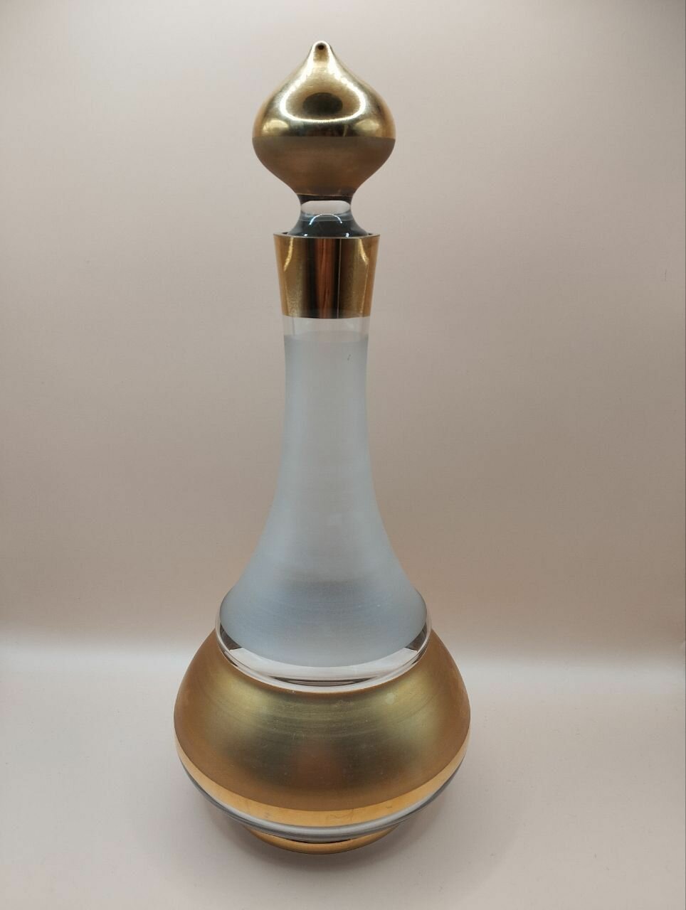 Штоф, декорированные позолотой и матовым стеклом, стекло, СССР, 1960-1980 гг.