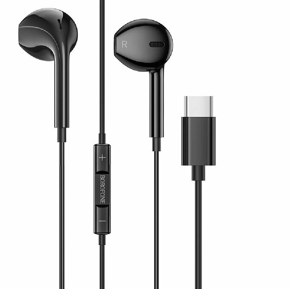 Гарнитура BOROFONE BM56 Original Series Lightning 8-pin, вкладыши, громкость +/-, (20 шт.), 1.2м (че
