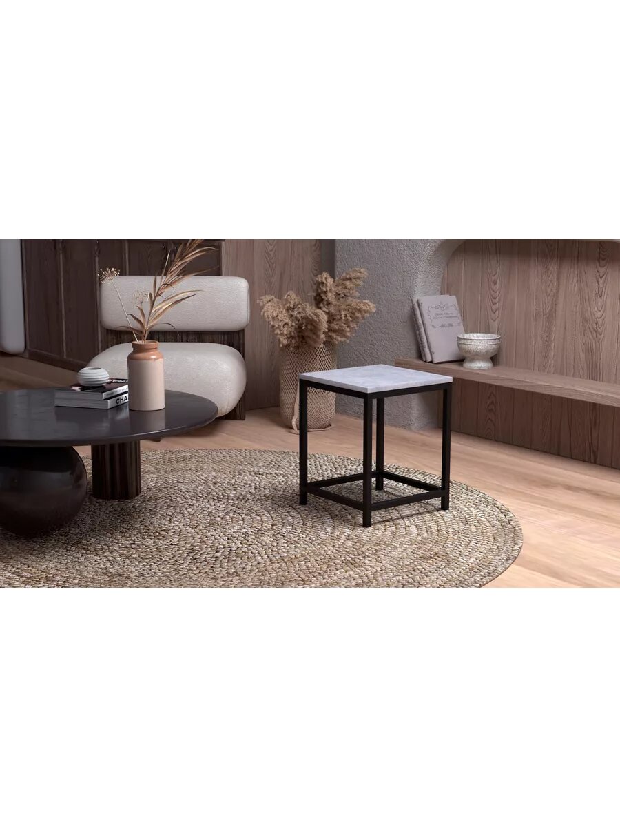 Табурет КМК в стиле Loft, металлический, 36 см, черный, 1 шт