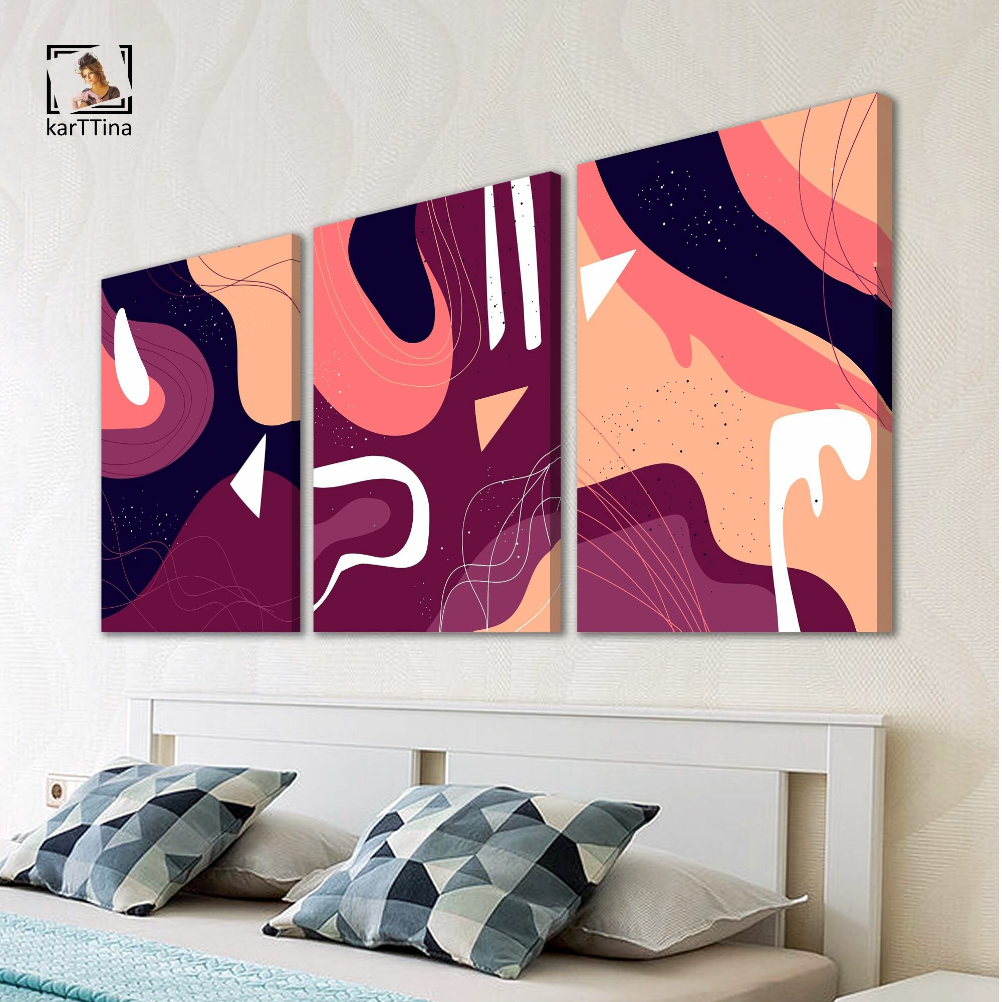 Картина на стену, интерьерная "Красочный цикл", 150 см х 70 см