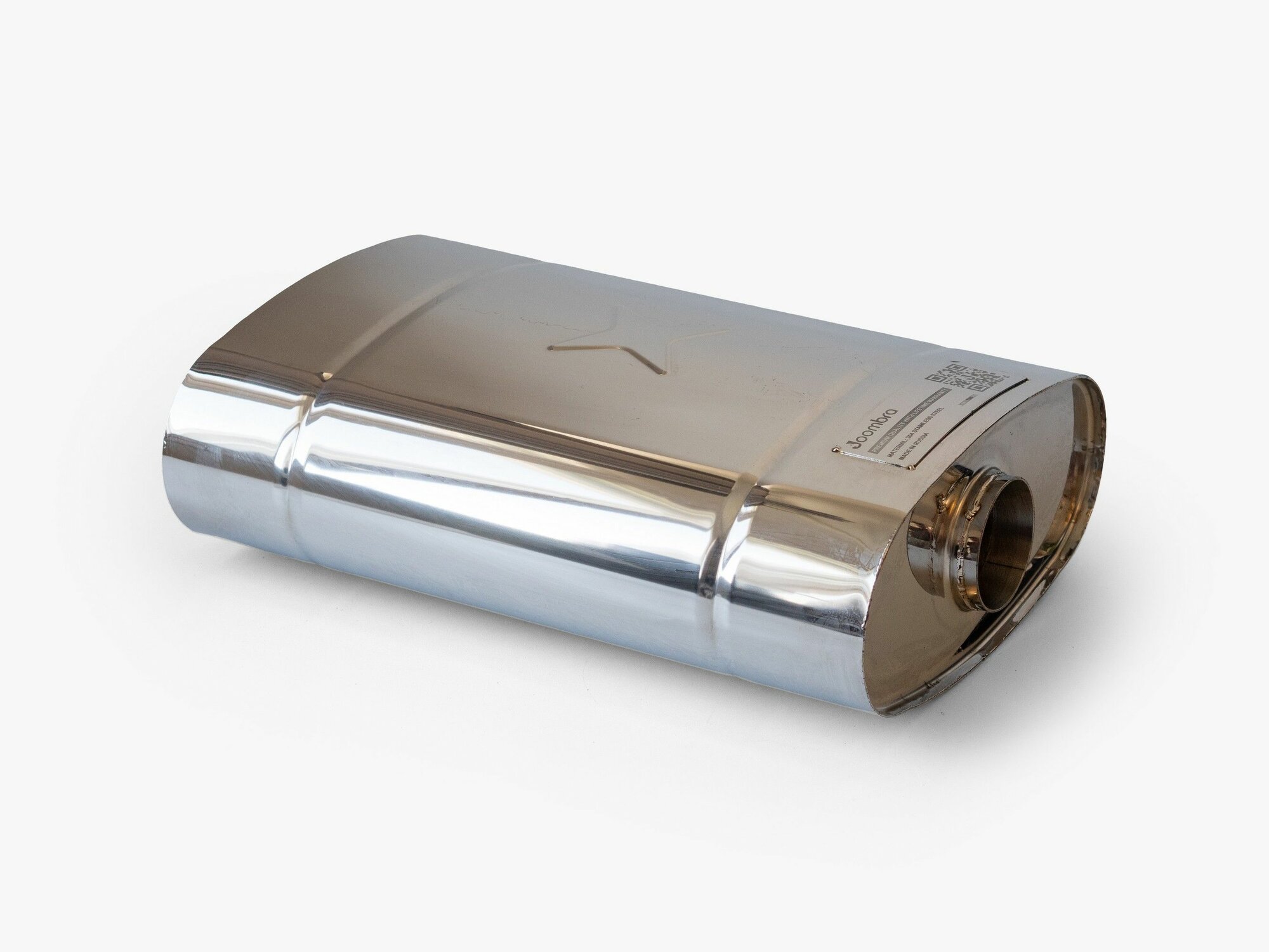 Глушитель Прямоточный Joombra 76*400 со смещением из Нержавеющей стали для выхлопной системы Автомобиля