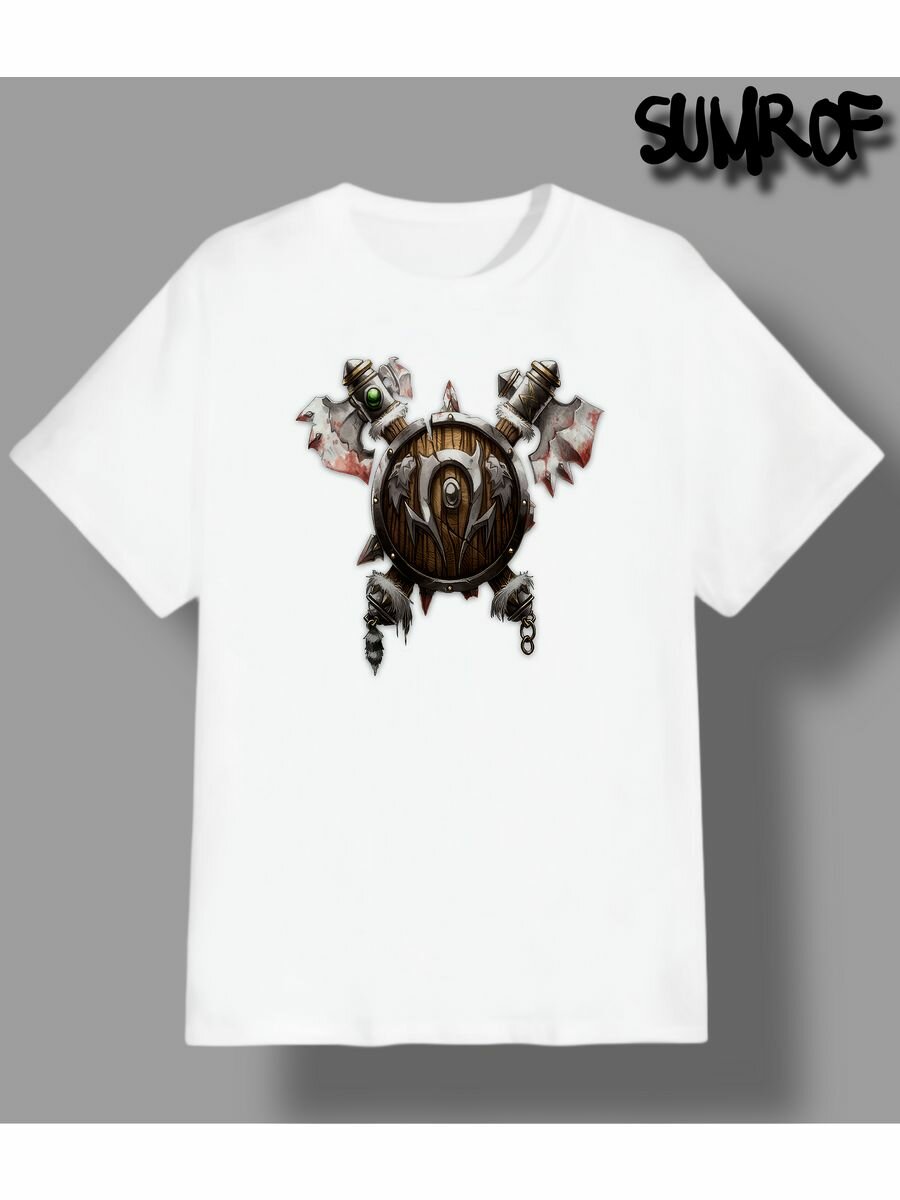 Футболка wow world of warcraft логотип